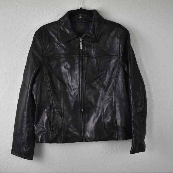 Avanti | Jackets & Coats | Avanti Genuine Black Leather Jacket Size L ...
